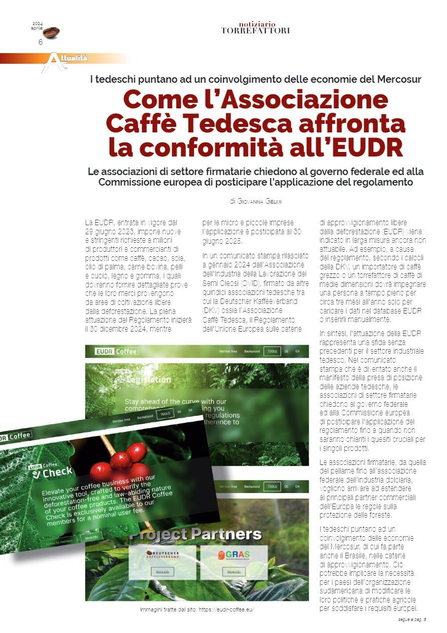 Notiziario Torrefattori Aprile 2024 - Gruppo Italiano Torrefattori Caffè | GITC