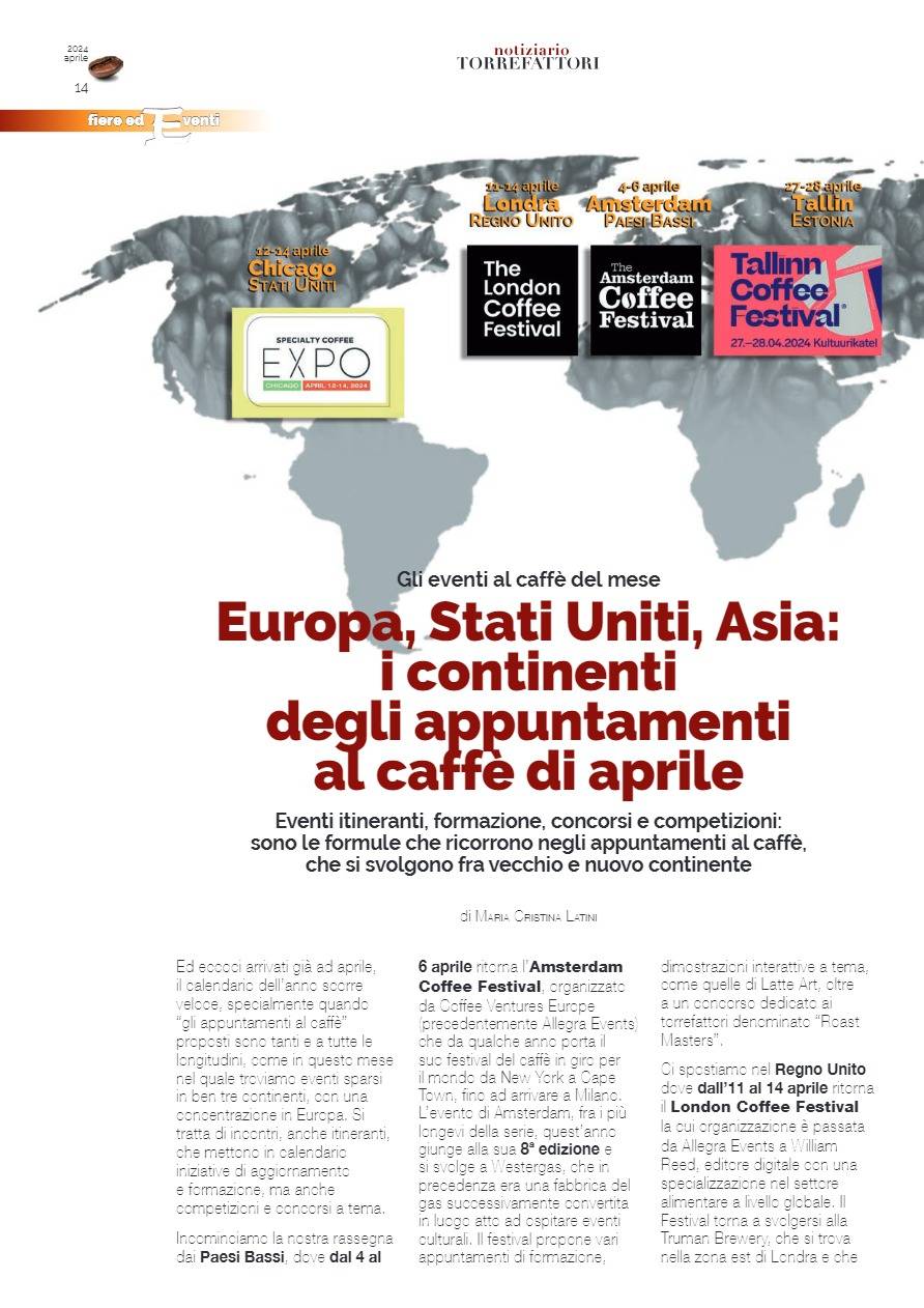 Notiziario Torrefattori Aprile 2024 - Gruppo Italiano Torrefattori Caffè | GITC
