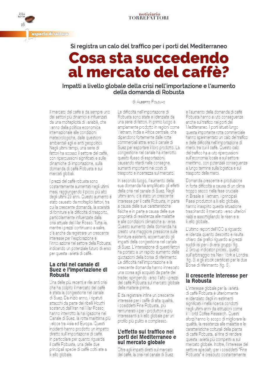 Notiziario Torrefattori Aprile 2024 - Gruppo Italiano Torrefattori Caffè | GITC